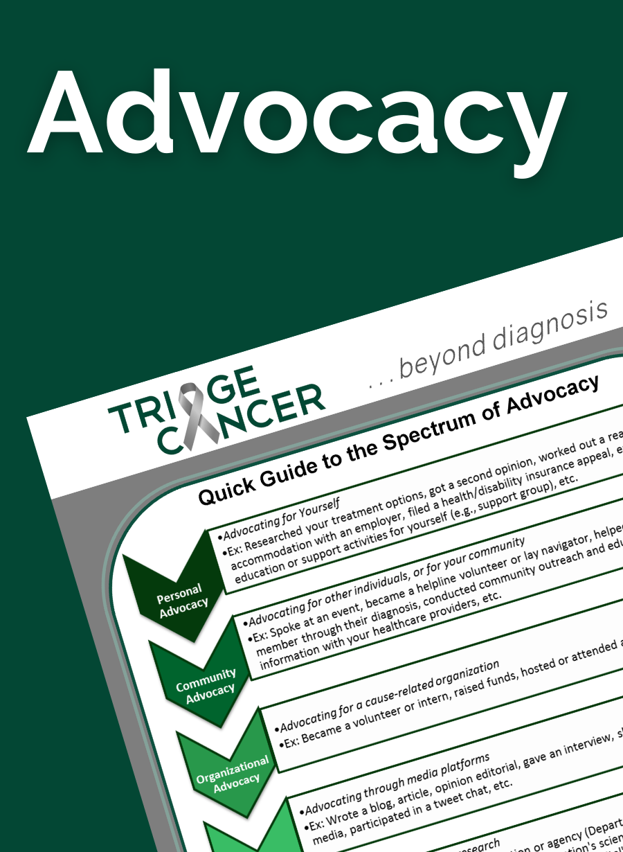 Quick Guides, Checklists, And Other Materials | Triage Cancer